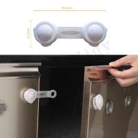 China Multi-purpose Adhesive Plastic Baby Safety Lock White Cabinet Drawer Latch for sale