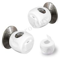 China Prodigy Plastic Baby Safety Lock 62x66mm White Color For Door Handle for sale