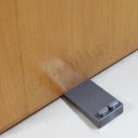 China OEM Nonslip PVC Plastic Door Wedge 88x40x19mm Dark Grey Color for sale