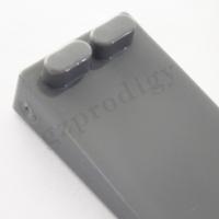 China OEM Nonslip PVC Plastic Door Wedge 88x40x19mm Dark Grey Color for sale