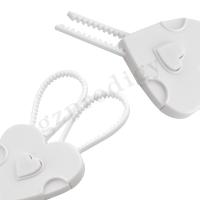 China Non Adhesive Door Handle Safety Lock Bendable Childproof White Color for sale