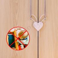 China Non Adhesive Door Handle Safety Lock Bendable Childproof White Color for sale