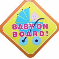 China Childproof ABS Car Baby On Board Sticker Anti Abrasion Nontoxic for sale