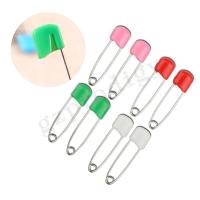 China Prodigy 8 Pcs Diaper Pins Eco - Friendly Plastic Head Pin With Baby Saftey Locks Colorful for sale