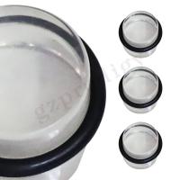 China Adhesive Transparent BS Door Stopper Baby Safey Plastic Door Wedge for sale
