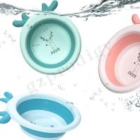 China Portable Travel Household Foldable Wash Basin PP TPE Cartoon Style for sale