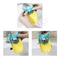 China yellow green Animal Looks Plastic Facuet Extender For Children for sale