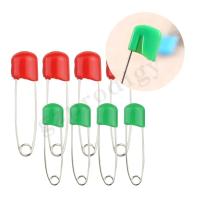China Baby Carbon Steel Decorative Safety Pins Green And Yellow color for sale