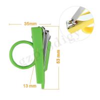 China Professional Baby Nail Clippers Green Color Steel Fashion Nail Part Cutter Health Care Kit for sale