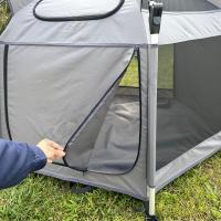 China Large Roomy Orange Pop Up Play Tent Flame Retardant Pop Up Baby Playpen for sale