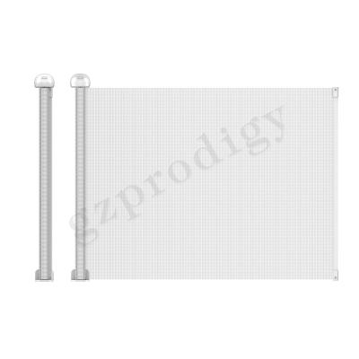 China Pet Friendly Double Lock System Rolling Mesh Gates For Baby Safety for sale