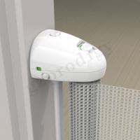 China Pet Friendly Double Lock System Rolling Mesh Gates For Baby Safety for sale