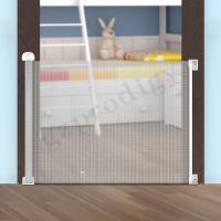 China Pet Friendly Double Lock System Rolling Mesh Gates For Baby Safety for sale
