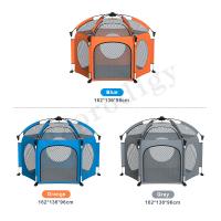 China Indoor And Outdoor Folding A Pop Up Play Tent Orange Grey Blue Color for sale