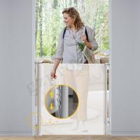 China Baby Proof Infants Foldable Safety Gate Retractable Dog Gate For Doorway 84 Inch Retractable Mesh Gate for sale