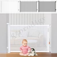 China ABS Retractable Mesh Gate Extra Wide 71  Inch Easy Detachable Multi Direction Stretch Retractable Gate For Dogs Outside for sale