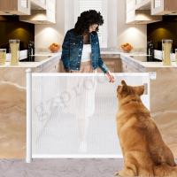 China ABS Retractable Mesh Gate Extra Wide 71  Inch Easy Detachable Multi Direction Stretch Retractable Gate For Dogs Outside for sale