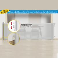 China 55-197 Inch Retractable Extra Wide Gate Extending Baby Safety Stair Fence for sale