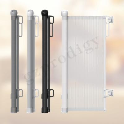 China 71 Inch Extra Wide Expandable Gate Outdoor Retractable Safety Gate for sale
