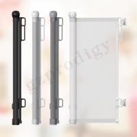 China Extra Width Black Retractable Baby Gate Easy Roll Up Safety Gate For Children for sale