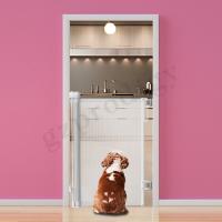China Extra Width Black Retractable Baby Gate Easy Roll Up Safety Gate For Children for sale