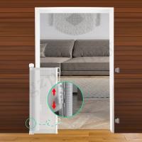 China Extra Width Black Retractable Baby Gate Easy Roll Up Safety Gate For Children for sale