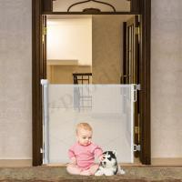 China 71 Inch Dog Mesh Retractable Baby Gate For Stair Doorway for sale