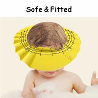 China Prodigy Multicolor Odorless Baby Washing Cap Multifunctional Kids Shower Hat Baby Shower Caps for sale