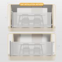 China 140CM-500CM Wide Baby Safety Door Gate Geometric Baby Plastic Safety Double Lock Gate For Babies And Pets for sale