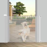 China Safety Mesh Retractable Gate For Dogs Rollable Stair Gate for sale