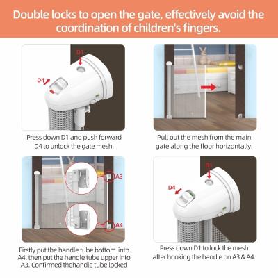 China Premium ABS Retractable Baby Gate Baby Safety Accessories for sale
