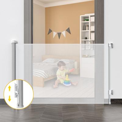 China Extra Wide Safety Retractable Baby Gate Adjustable Mesh oDM for sale