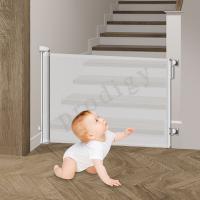 China EN71 Retractable Baby Gate Up To 500cm Super Wide Mesh Dog Stairs Barrier Baby Safe Fence Gate for sale