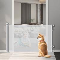 China Expandable Customize White Pet Gate Mesh Barrier Child Safety Gate Multi Purpose for sale