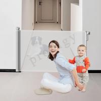 China Extra 55inches No Drilling Baby Retractable Gate Pets Mesh Safety Gate For Stair, Doorway for sale