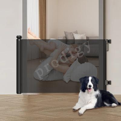 China Indoor And Stair White Super Wide Protection Retractable Plastic Mesh Baby Pet Safety Gate For Stairs Wall Protection for sale