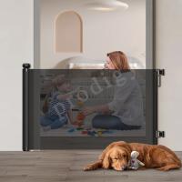 China Retractable Baby Gate Made Of Mesh For Doorways Stairways for sale