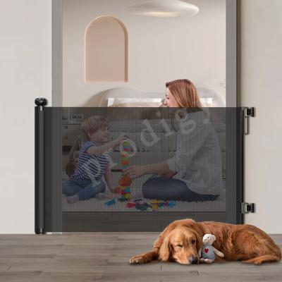 China Retractable Baby Gate Made Of Mesh For Doorways Stairways for sale
