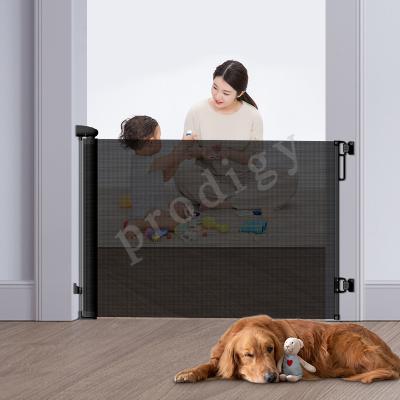 China Prodigy Multifunction Wall Fixed Stair Gate  5M Retractable Gate For Awkward Banisters for sale