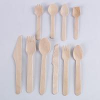 China Handle Salad Birch  SGS Wooden Disposable Utensils for sale