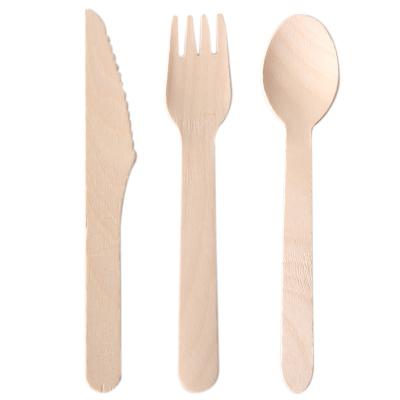 China Handle Compostable Takeout Wooden Disposable Utensils for sale