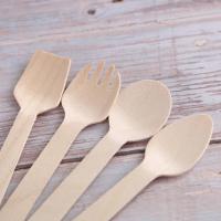 China Handle Compostable Takeout Wooden Disposable Utensils for sale