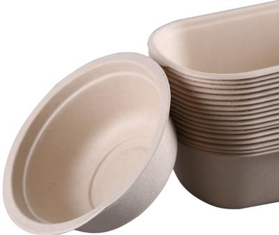 China Compostable  Bagasse Paper Food Bowl for Hot and Cold Food for sale