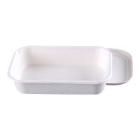 China Rectangular Decomposable 800ml Bio Takeaway Containers for sale