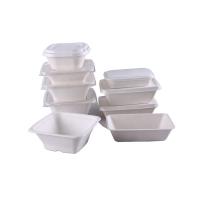 China Rectangular Decomposable 800ml Bio Takeaway Containers for sale