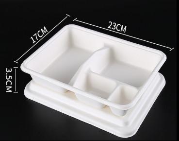 China Zhuangjia Biodegradable Takeout Sugarcane Pulp Plates for sale
