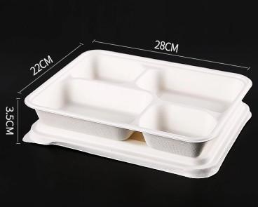 China Recycle Disposable 28cm Biodegradable Lunch Trays for sale
