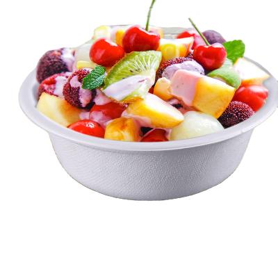 China Biodegradable Sugarcane Pulp Wheat Straw Pulp Ice cream Soup Packing Bowl for sale