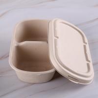 China Takeout With 2 Compartments SGS Compostable Food Containers for sale
