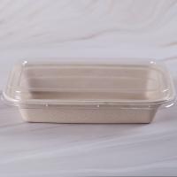 China Wheat Straw Kraft Takeaway Food Boxes Degradable Sturdy Structure for sale